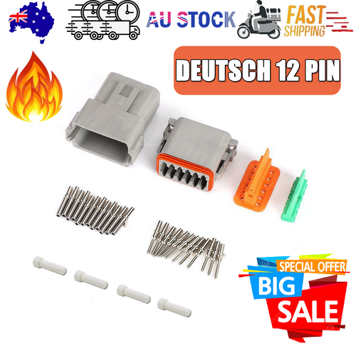 Deutsch DT 12-Way 12 Pin Electrical Connector Waterproof Plug Kit – Jollitail
