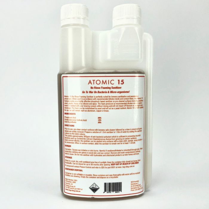 Atomic 15 - Foaming Sanitiser - No Rinse – Jollitail