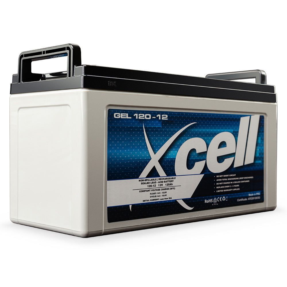 X-CELL GEL Battery 12V 120Ah Portable Sealed SLA Camping Solar Marine ...