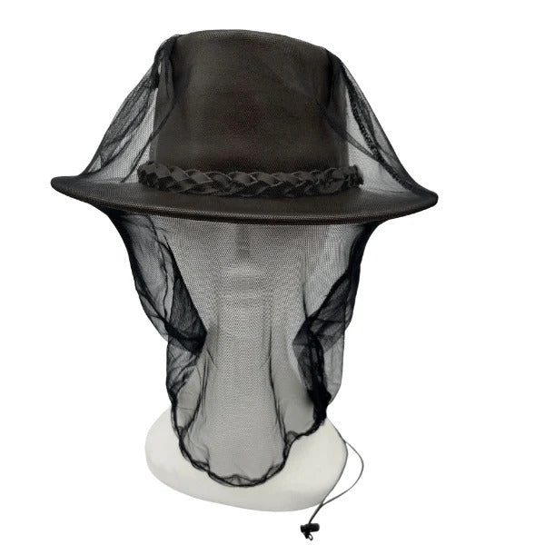 Deluxe MOSQUITO HAT NET Head Protector Bee Bug Mesh Mozzie Insect Fish ...